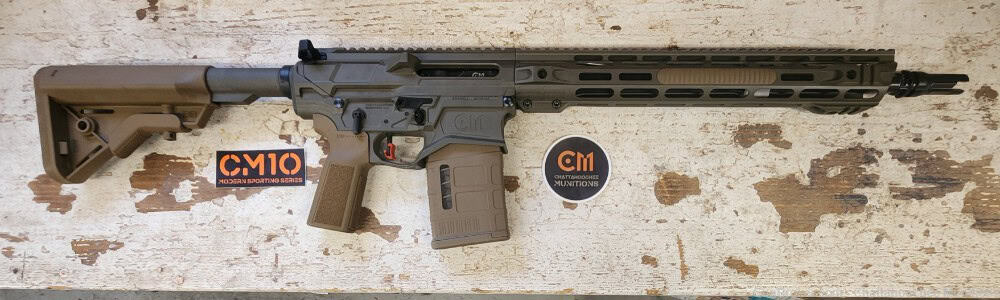 CM 375 Raptor 16″ AR10 Rifle Cobalt Kinetics Green